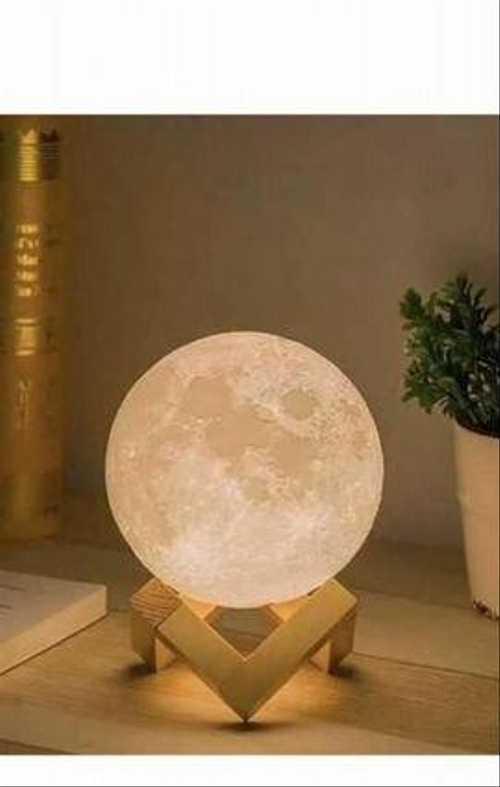 Ночник шар Луна 3Д 20 см опт