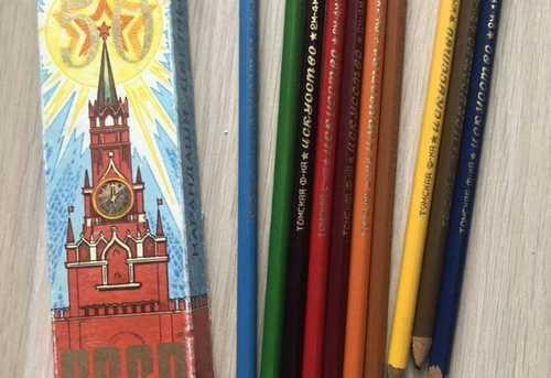 Цветные карандаши СССР Москва Томск