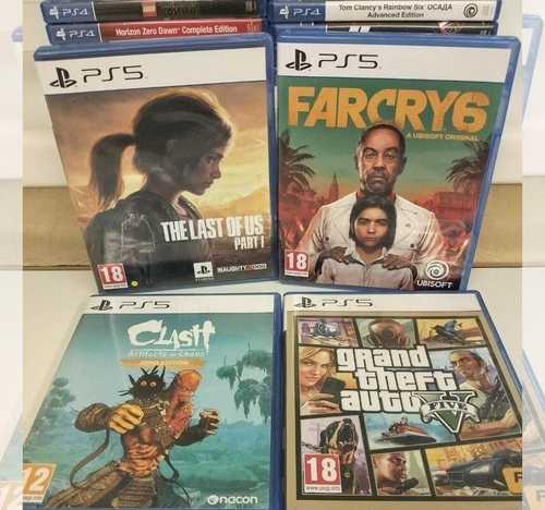 PS5 Far Cry 6/ The Last of Us/ GTA V/ ClasH