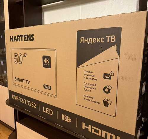 Телевизор Hartens 50" 4K, Смарт тв - Алиса(Новый)