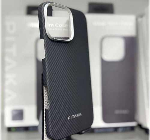 Чехол pitaka Black/Grey iPhone 16 Pro Max 6.9