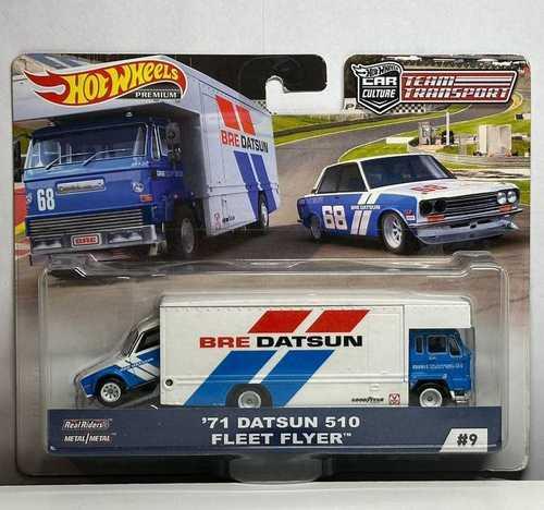 1/64 Hot wheels premium team transport datsun 510