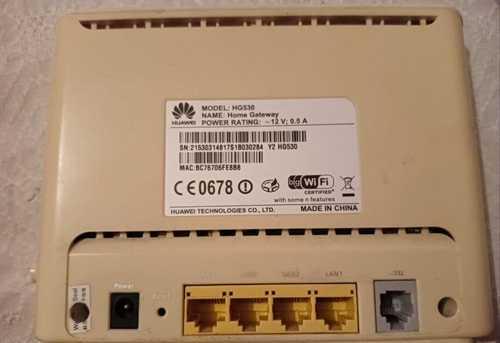 Роутер adsl huawei Hg530