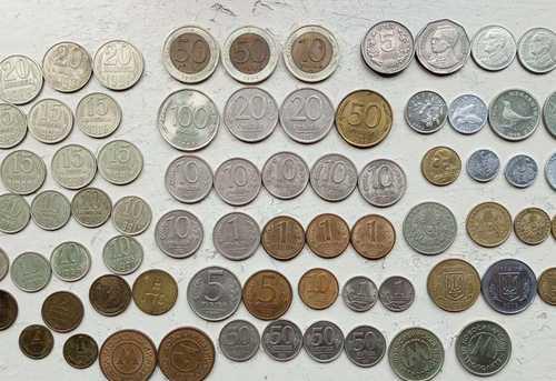 Монеты советские постсоветские и разных стран