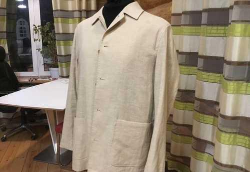 Canali Лён Куртка Пиджак Оригинал р52-54/175-190с