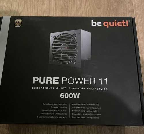 Be quiet Pure power 11 600w блок питания