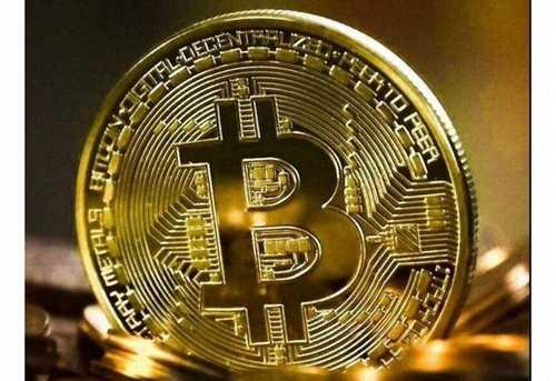 Уникальная сувенирная монета Bitcoin