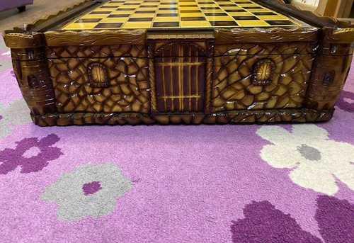 Шахматы (шашки) деревянные,ручной работы