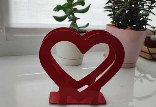 Салфетница IKEA металлическая в форме сердца