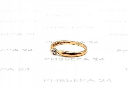 Золотое кольцо с бриллиантом 1Бр-Кр57-0.046 585 пр