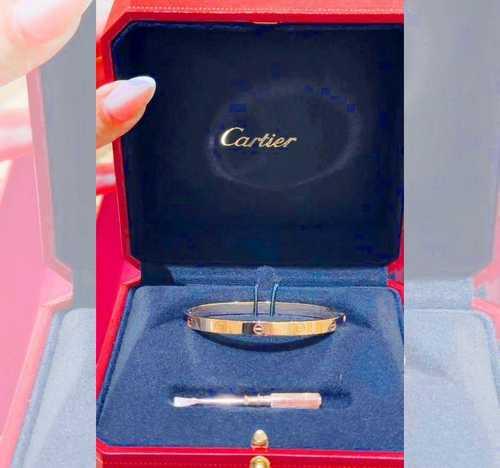 Браслет Cartier love medium розовое золото