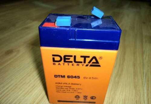 Аккумуляторная батарея Delta DTM6045, 6V 4.5Ah