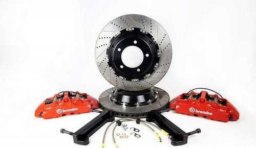 Тюнинг тормозов Audi R8 усиленные Brembo GT8 перед