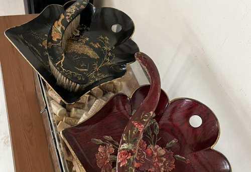 Старинный совок и щетка для крошек 19 век