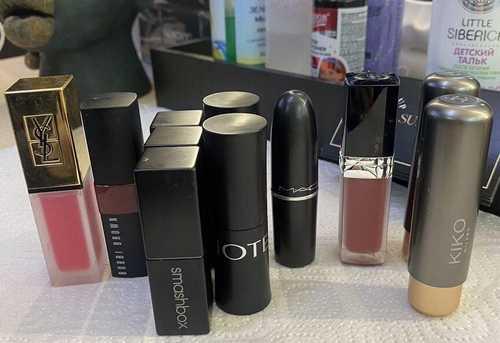 Помада губная YSL, BobbiBrown, Kiko, Mac, Dior
