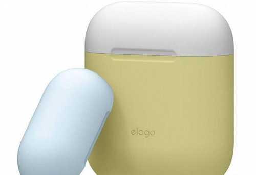 Чехол Elago для AirPods Silicone DUO Yellow с кры