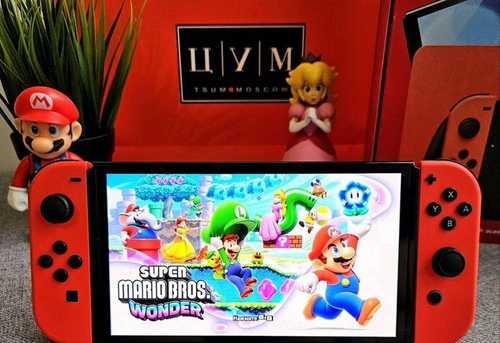 Nintendo Switch Oled Mario Прошитая Новая Гарантия