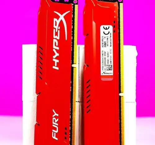 Память HyperX Fury DDR3 1600 мгц 2*8 гб dimm новая