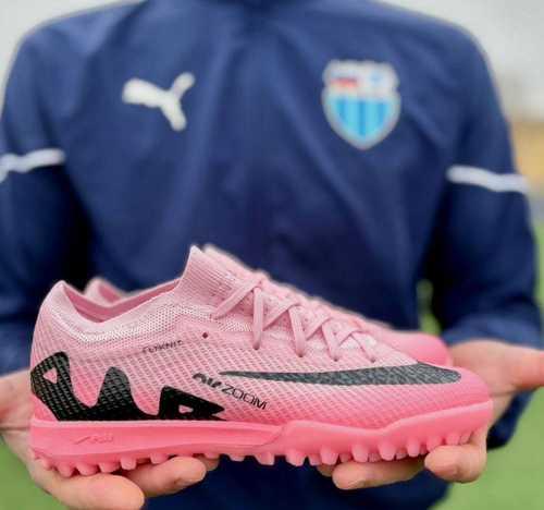 Детские сороконожки Nike Mercurial Air Zoom Pink