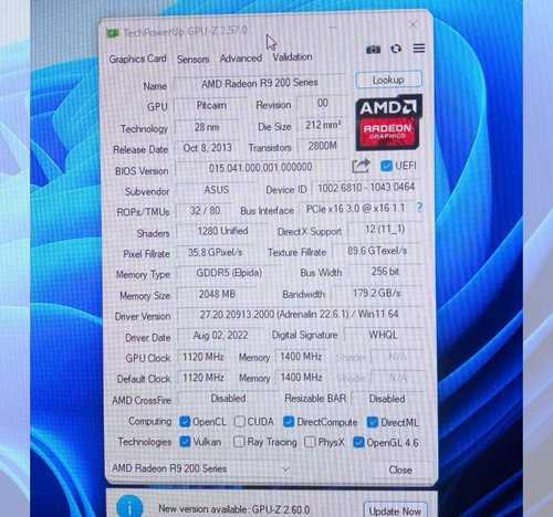 Amd radeon r9 270x 2gb Asus