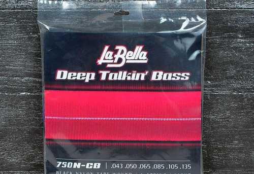 Струны для бас гитары La Bella Black nylon 750N-CB