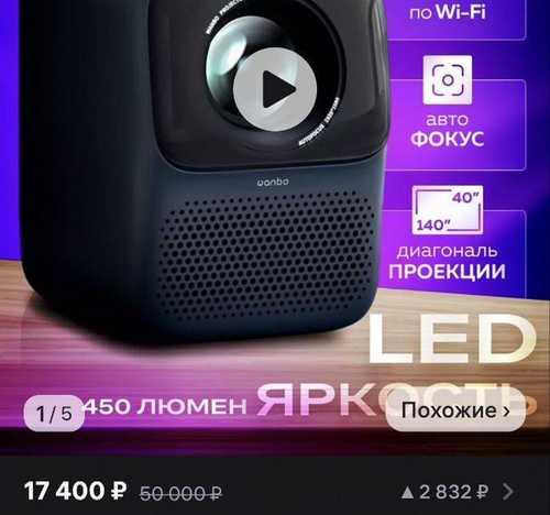 Проектор xiaomi wanbo t2 max