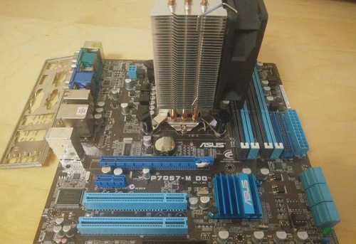 Материнка Asus P7Q57-M / LGA 1156 + Core i7 860