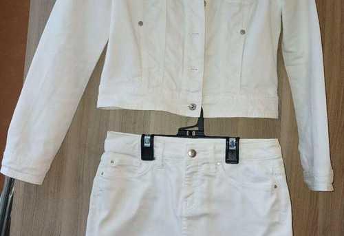 Куртка джинсовая/костюм белый
