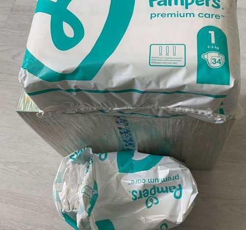 Подгузники pampers premium care 1