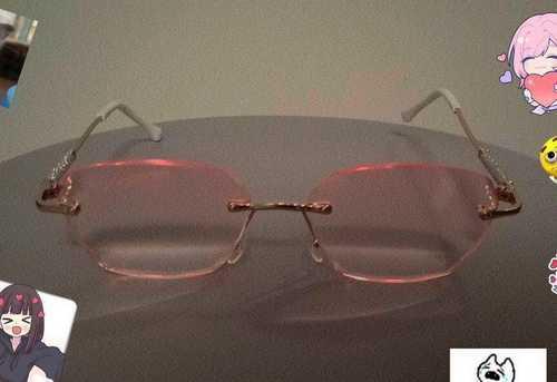 Розовые очки для зрения, дальнозоркость, +3,5