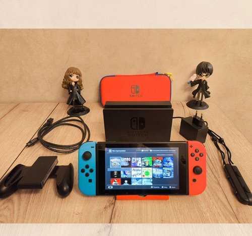 Nintendo switch rev. 2 прошитая sd128 gb