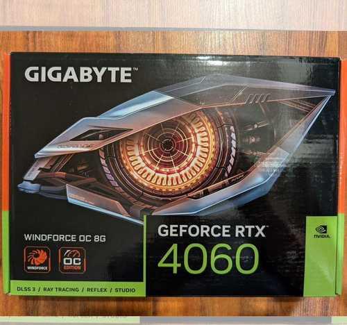 Видеокарта Gigabyte RTX 4060, новая