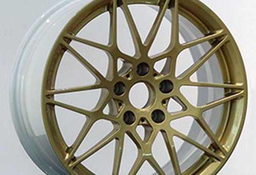 Диски колесные кованые BMW 666 с золотом R18