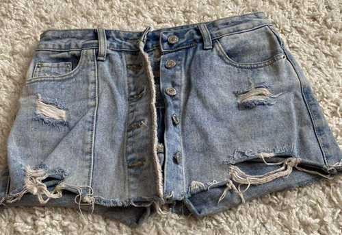 Юбка джинсовая-шорты