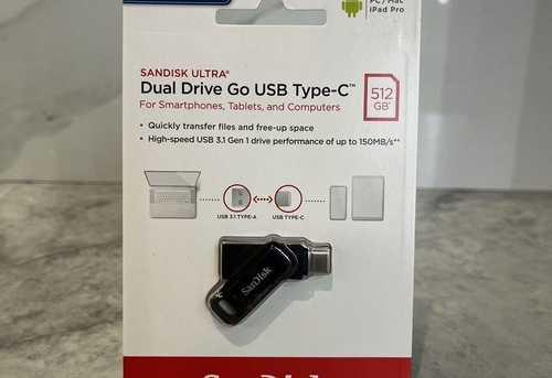Флешка SanDisk 512GB Dual Drive Go USB-C / USB-A