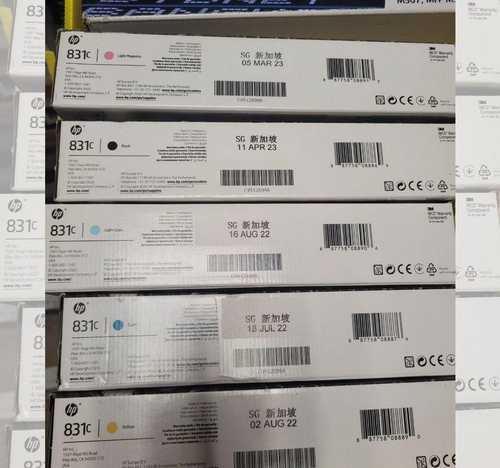 Hp 831 комплект 5цветов