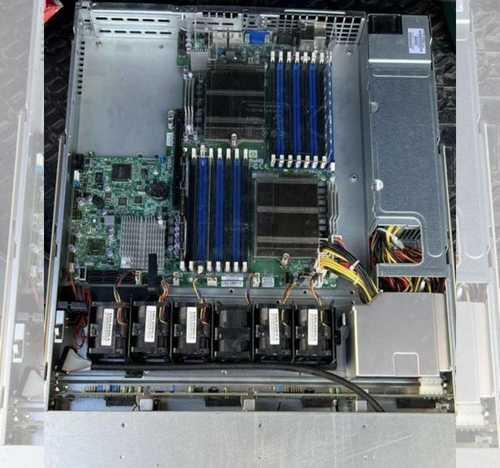 Сервер Supermicro 1U h8dgu с 2 цпу amd opteron