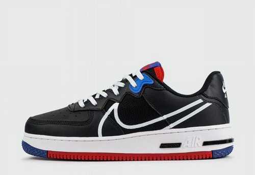 Кроссовки Nike Air Force 1 React Black White Red