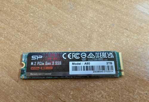 SSD 2Тб Silicon Power P34A80 M.2 NVMe 3000/3400 Мб