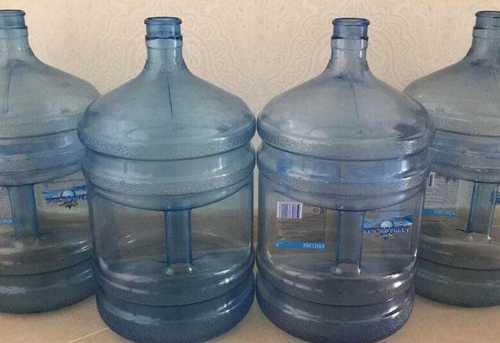 Пластиковые бутылки с крышкой 19 литров