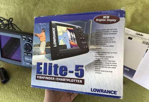 Новый эхолот/картплоттер Lowrance Elite-5