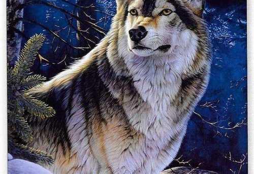 Алмазная мозаика "Волк" 21*25 см круглые стразы