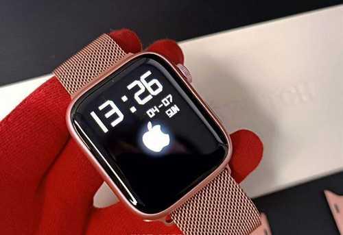 Часы Apple watch 8 (Розовые + Магнитный ремешок)