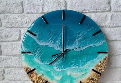 Часы из эпоксидной смолы 40 см