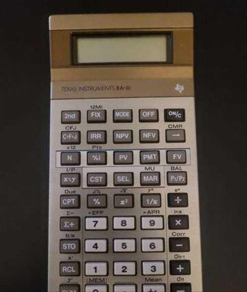 Финансовый калькулятор Texas Instruments BA III