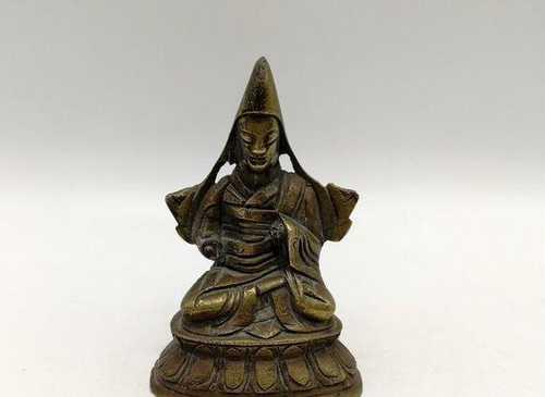 Статуэтка Будда Цонкапа 9 см бронза резьба