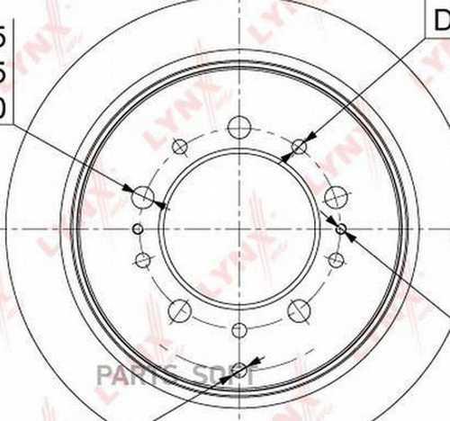 Диск тормозной зад (345X18) toyota land cruiser(20