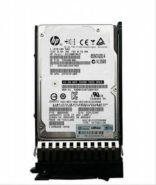 Жесткий диск HP 1.2Tb 718160-B21 718291-001 SAS