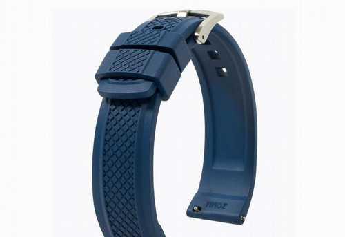 Каучуковый ремешок часов, синий, 20, 22 мм, Type A