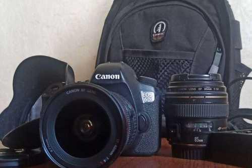 Зеркальный фотоаппарат canon eos 6d + объективы